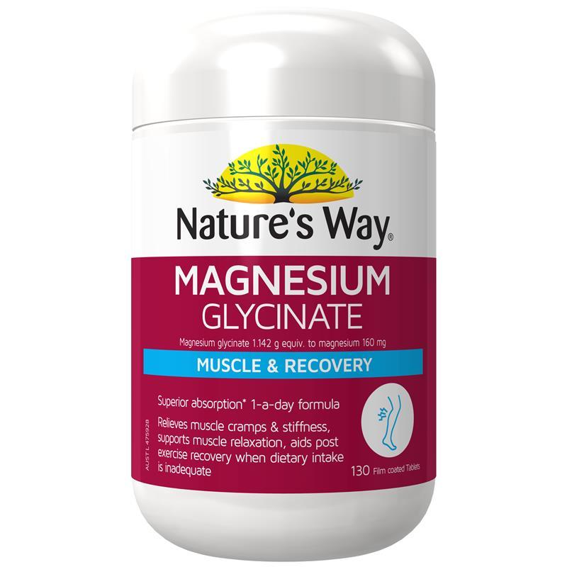 Buy Nature's Way Magnesium Glycinate 130 Tablets online at Chemist ...
