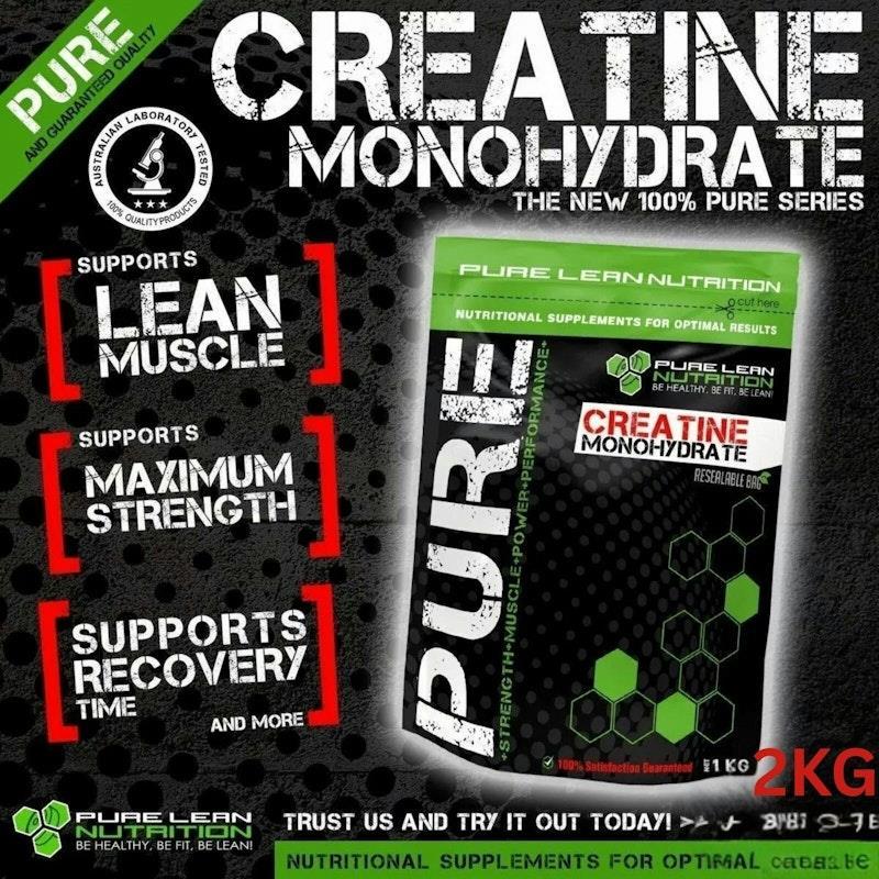 Buy Pure Lean Nutrition Creatine Monohydrate Powder 1 Kg 2 Pack online ...