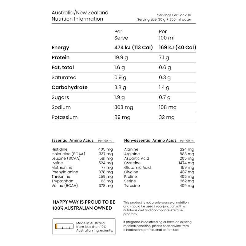 Buy Happy Way Choc Peanut Butter Vegan Protein Powder 500g online at ...