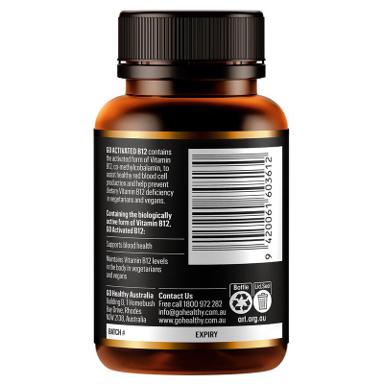 Buy Go Healthy Activated B12 60 Orally Disintegrating Tablets online at ...