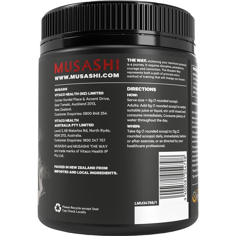 Buy Musashi Creatine Monohydrate Berry Flavour 420g online at Chemist ...