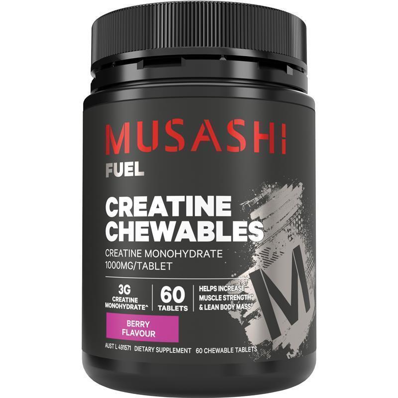 Buy Musashi Creatine Chewables Berry Flavour 60 Tablets online at ...