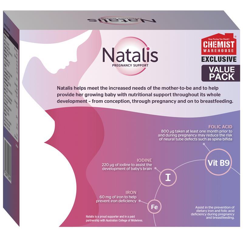 Buy Natalis Pregnancy Support 150 Tablets Exclusive Size online at ...