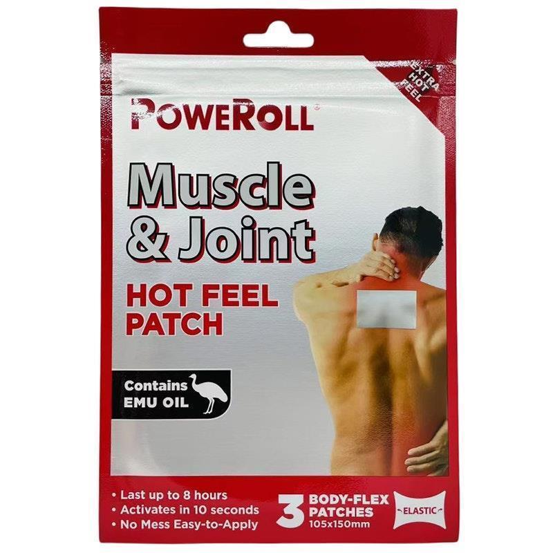 Buy Poweroll Muscle & Joint Hot Patch 3 Pack online at Chemist Warehouse