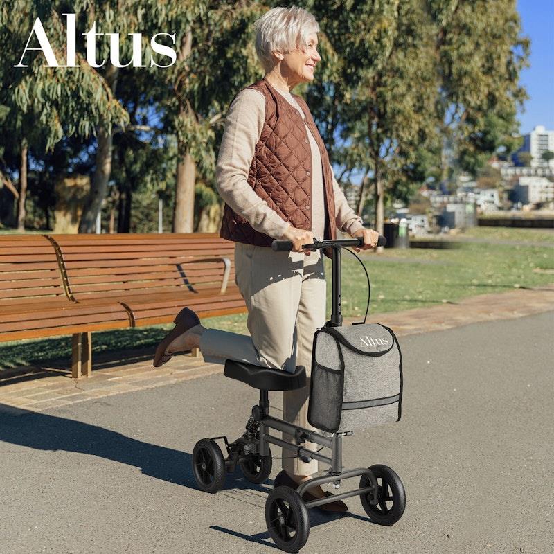 Buy Altus Mobility Knee Walker Scooter 8 inch Wheels Titanium online at ...