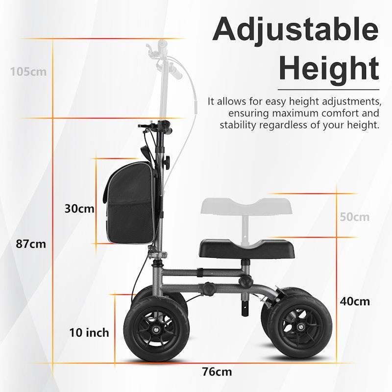 Buy Altus 10-inch All Terrain Knee Walker Scooter Titanium online at ...