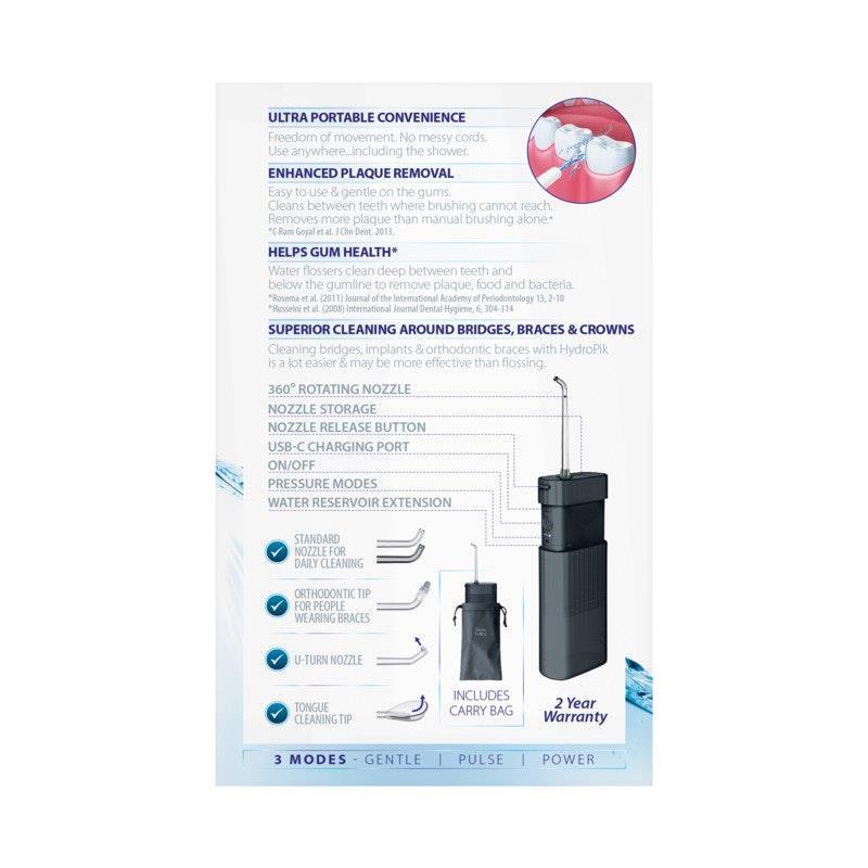 Buy Piksters Hydropik Mini Water Flosser Black 1Unit online at Chemist ...