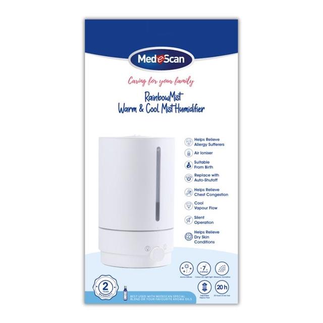 Buy MedeScan RainbowMist Cool & Warm Ultrasonic Humidifier & Special ...