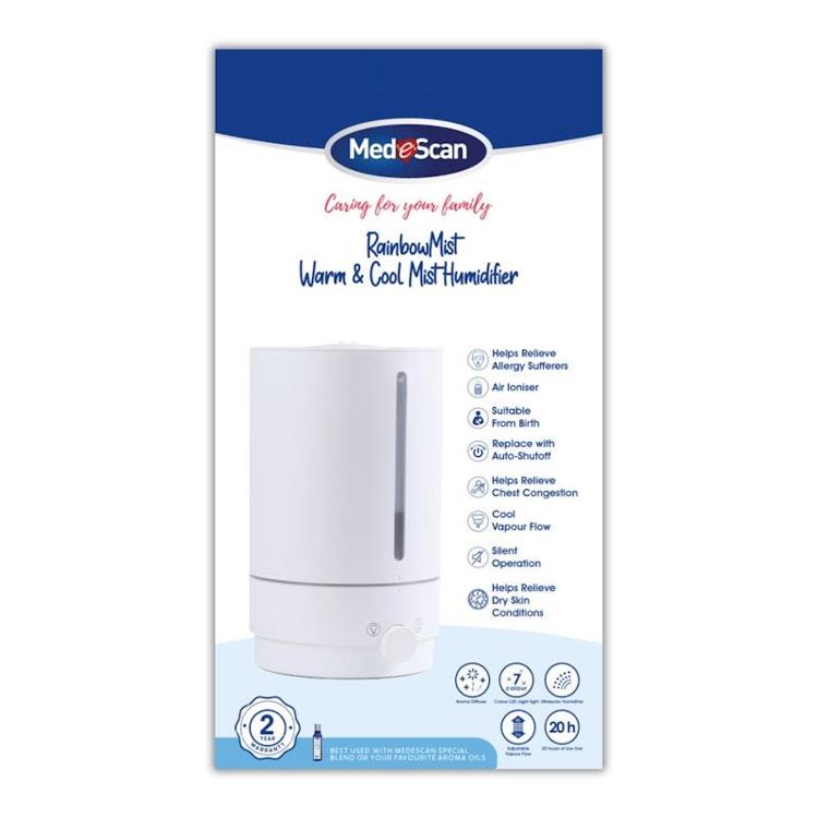 Buy MedeScan RainbowMist Cool & Warm Ultrasonic Humidifier & Special ...
