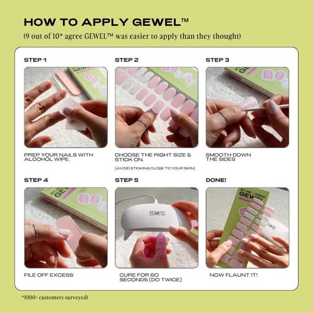 Buy Gewel™ Clean Girl Starter Pack (Gentle Pink & French Tip) Set ...