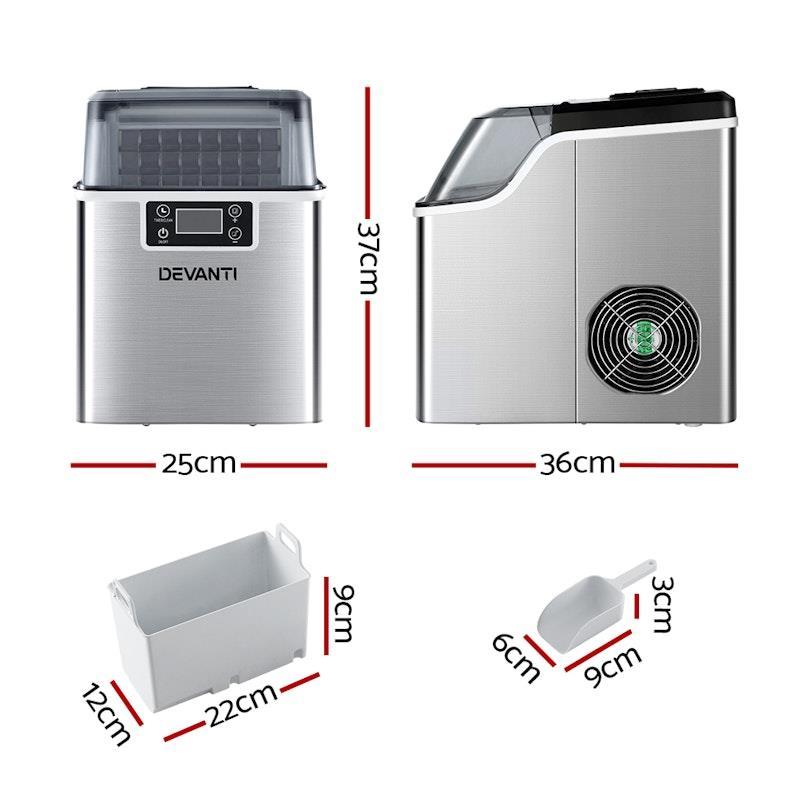 Buy Devanti 20kg Ice Maker Machine Stainless Steel 1Unit online at ...