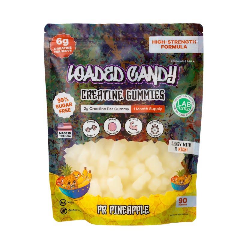Buy Loaded Candy Creatine Gummies Pineapple Sugar-Free online at ...