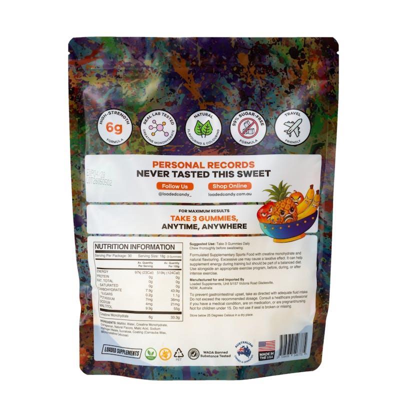 Buy Loaded Candy Creatine Gummies Pineapple Sugar-Free online at ...