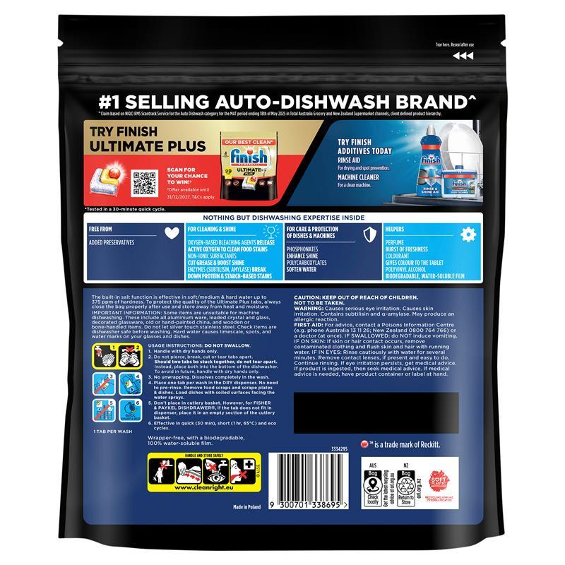 Buy Finish Ultimate Plus Dishwashing Tablets Lemon 34 Pack online at ...