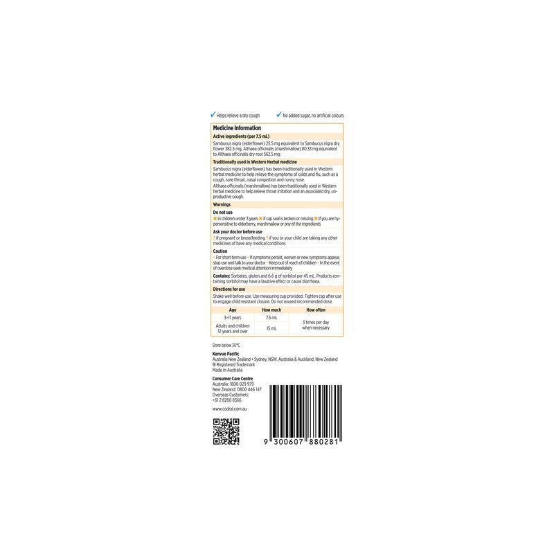 Buy Codral Kids Cold & Flu Dry Cough 200mL online at Chemist Warehouse
