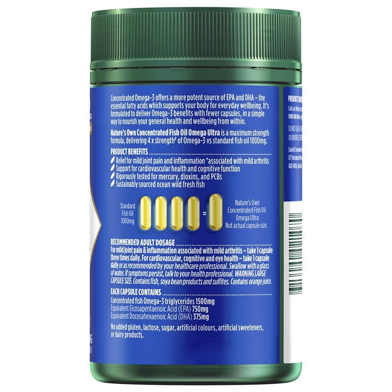 Buy Nature's Own Concentrated Fish Oil Ultra High Strength 90 Capsules ...