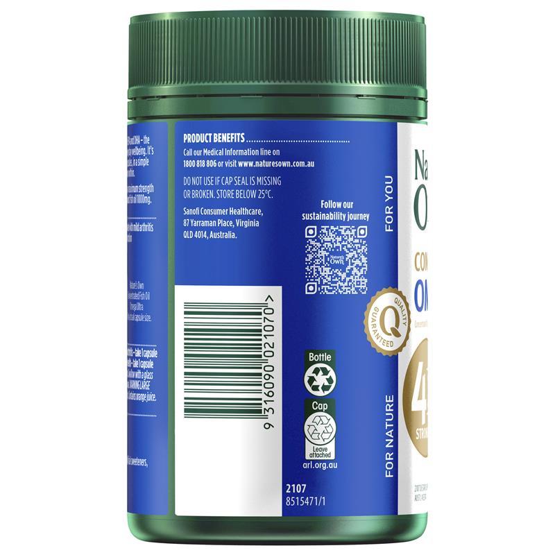 Buy Nature's Own Concentrated Fish Oil Ultra High Strength 90 Capsules ...