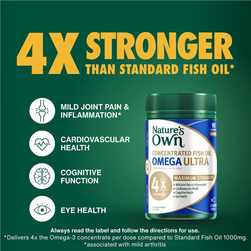 Buy Nature's Own Concentrated Fish Oil Ultra High Strength 90 Capsules ...