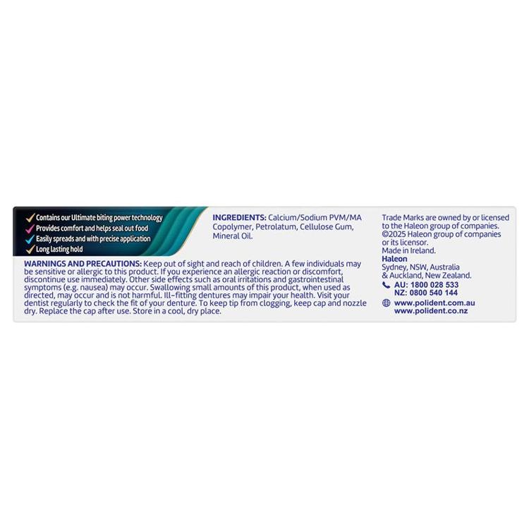 Buy Polident Ultimate Denture Adhesive 40g online at Chemist Warehouse