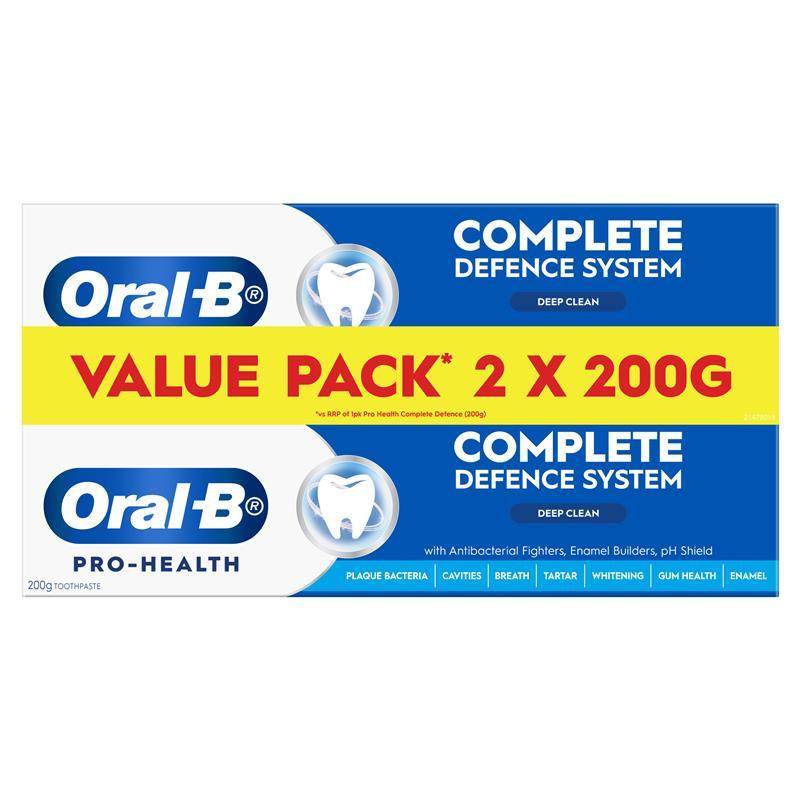 Buy Oral B Toothpaste Pro Health Complete Defence System Deep Clean 2 x ...