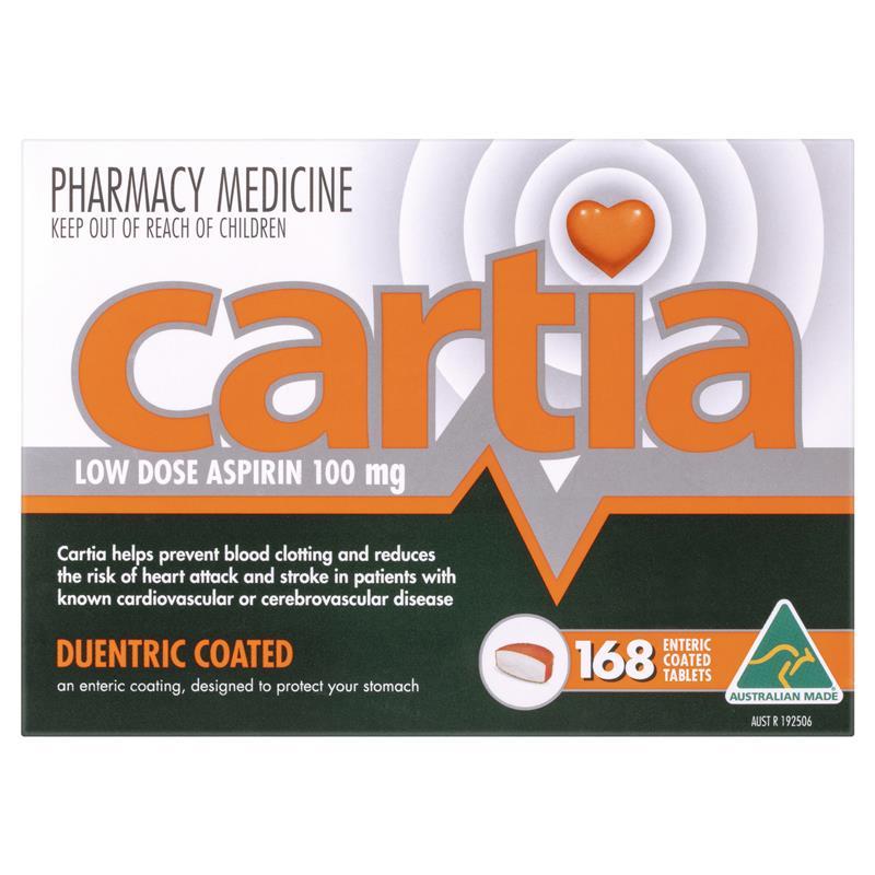 Buy Cartia 100mg Tablets 168 online at Chemist Warehouse