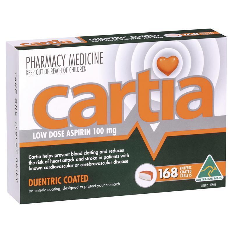 Buy Cartia 100mg Tablets 168 online at Chemist Warehouse