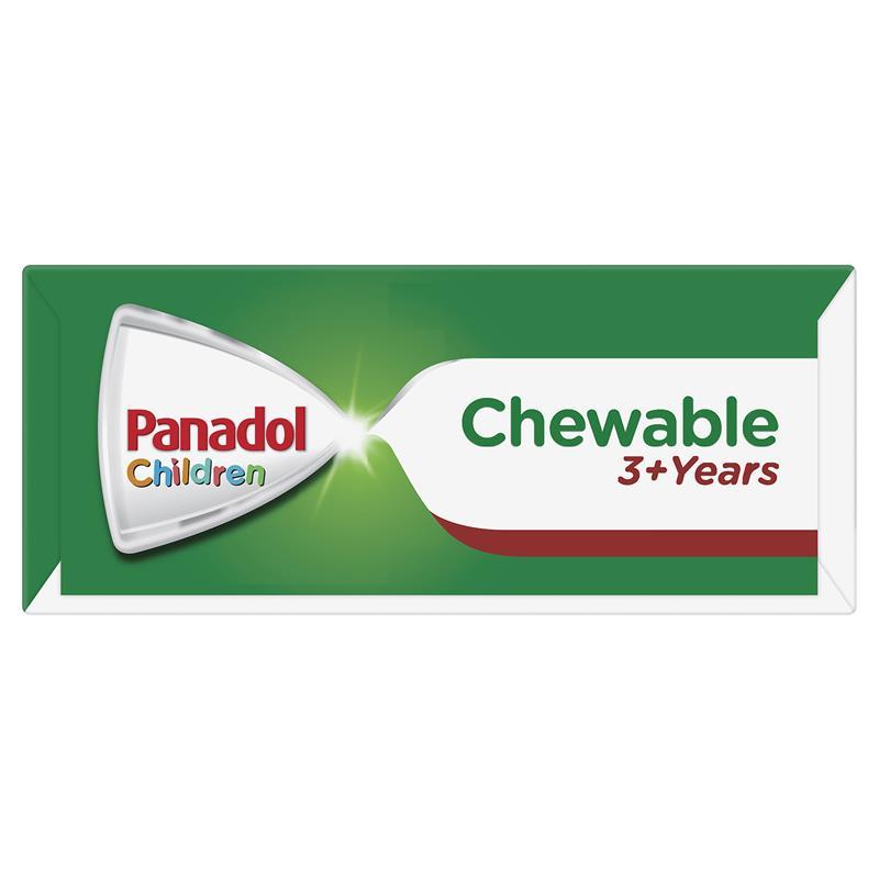 Buy Panadol Children Chewable Tablets 3 Years+ 24 Tablets online at ...