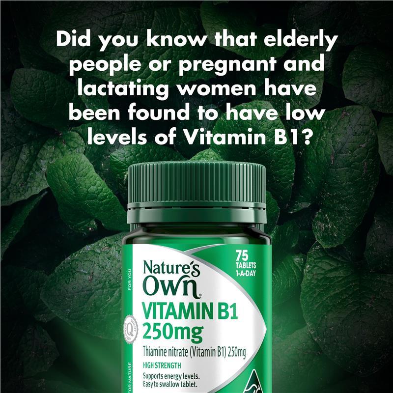 Buy Nature's Own High Strength Vitamin B1 250mg 75 Tablets online at ...