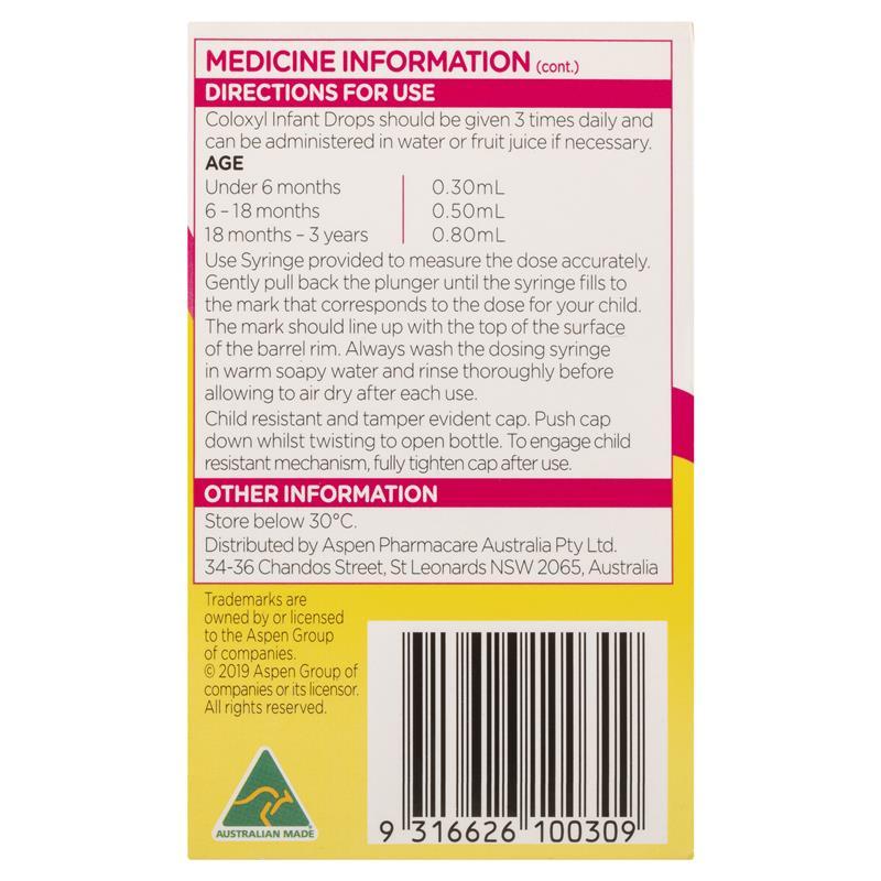 Buy Coloxyl Drops 30mL online at Chemist Warehouse