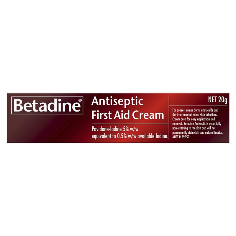 Buy Betadine Antiseptic First Aid Cream 20g online at Chemist Warehouse
