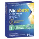 Buy Nicabate Clear Patch Quit Smoking Step 1 21mg 14 Patches (Value ...