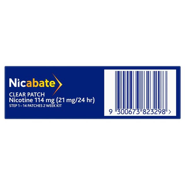 Buy Nicabate Clear Patch Quit Smoking Step 1 21mg 14 Patches (Value ...