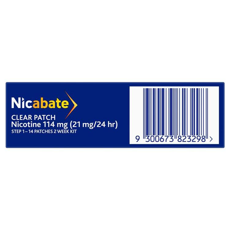 Buy Nicabate Clear Patch Quit Smoking Step 1 21mg 14 Patches (Value ...