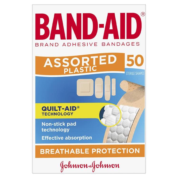 Buy Band-Aid Plastic Strips Assorted Shapes 50 Pack online at Chemist ...
