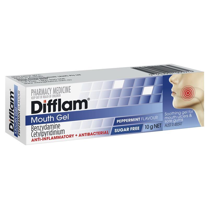 Buy Difflam Anti-inflammatory Mouth Gel Peppermint 10g online at ...