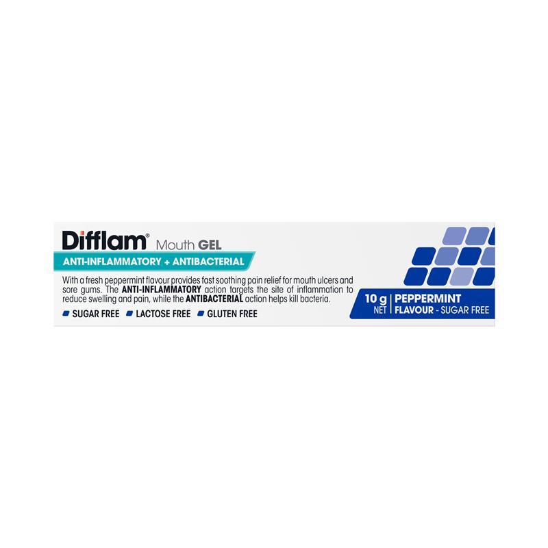 Buy Difflam Anti-inflammatory Mouth Gel Peppermint 10g online at ...
