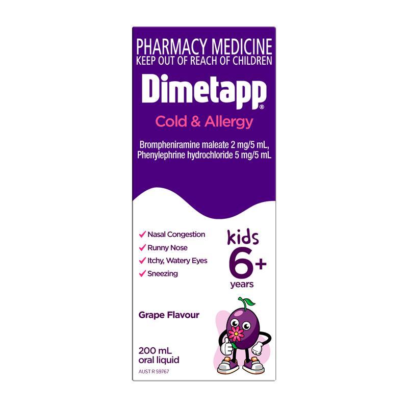 Buy Dimetapp Cold and Allergy 200mL online at Chemist Warehouse