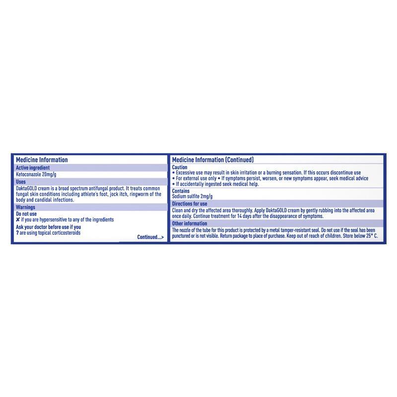 Buy DaktaGold Once Daily Cream for Athlete's Foot 30g online at Chemist ...