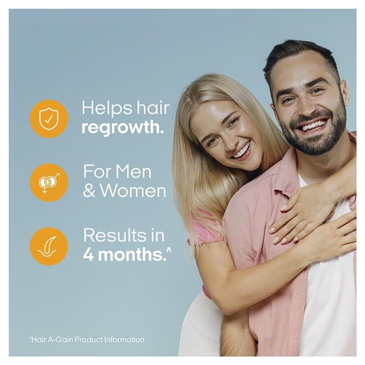 Buy Hair A-Gain Hair Regrowth Treatment Extra Strength for Men & Women ...