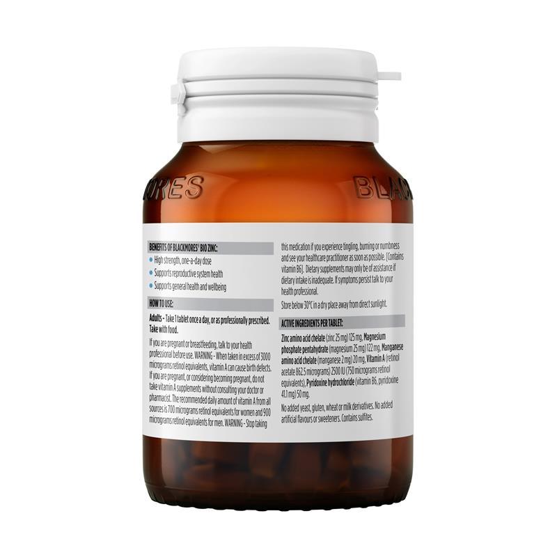 Buy Blackmores Bio Zinc 168 Tablets online at Chemist Warehouse