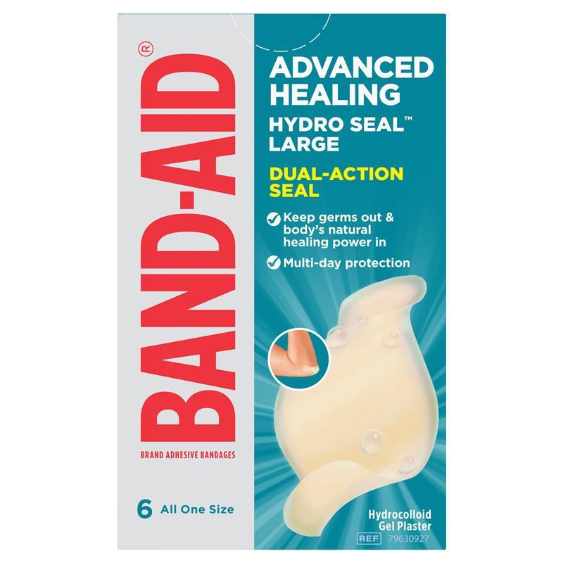 Buy Band-Aid Advanced Healing Hydro Seal Gel Plasters Large 6 Pack ...