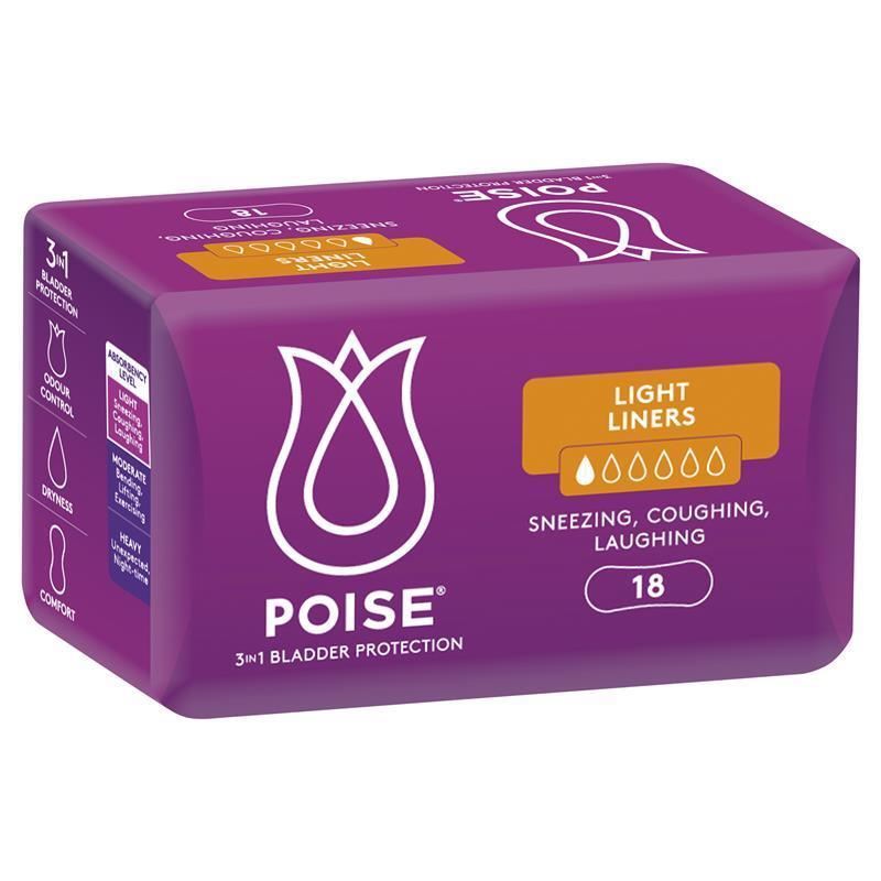 Buy Poise Liners Light 18 Pack online at Chemist Warehouse