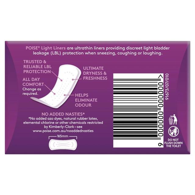 Buy Poise Liners Light 18 Pack online at Chemist Warehouse