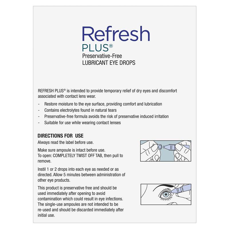 Buy Refresh Plus Eye Drop 0.4ml 30 Vials online at Chemist Warehouse