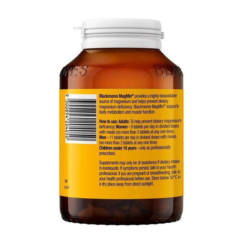 Buy Blackmores Magmin 500mg 250 Tablets online at Chemist Warehouse