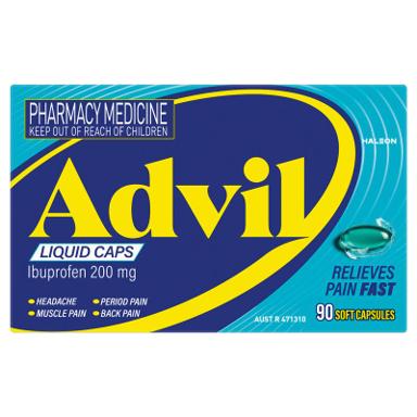 Buy Advil Ibuprofen Pain Relief 90 Liquid Capsules online at Chemist ...