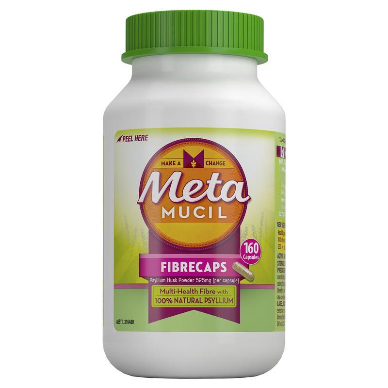 Buy Metamucil Fibre Supplement FibreCaps 160 Capsules online at Chemist ...