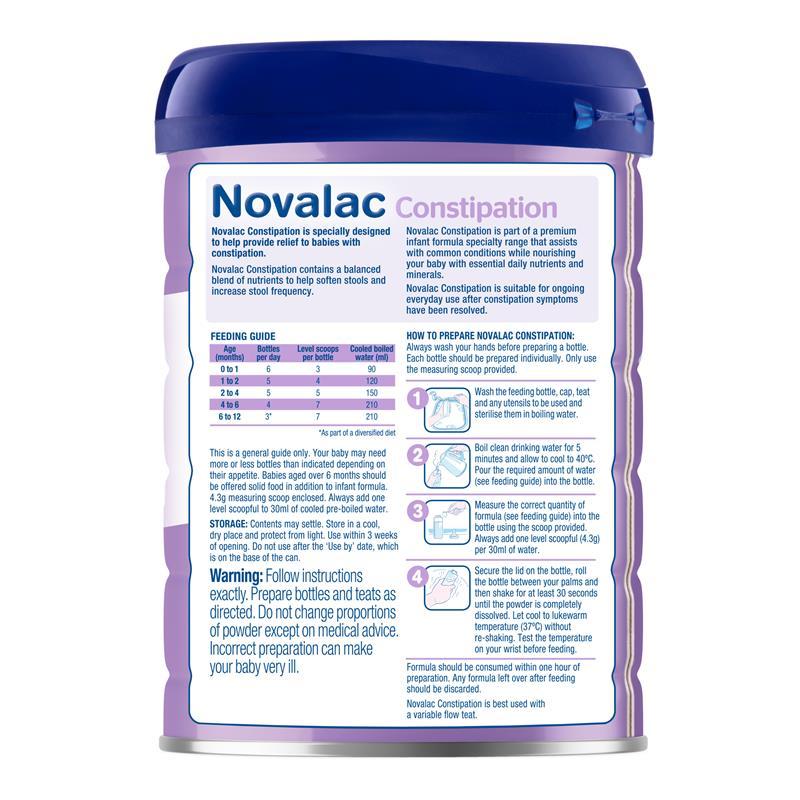 Buy Novalac IT Constipation Infant Formula 800g online at Chemist Warehouse