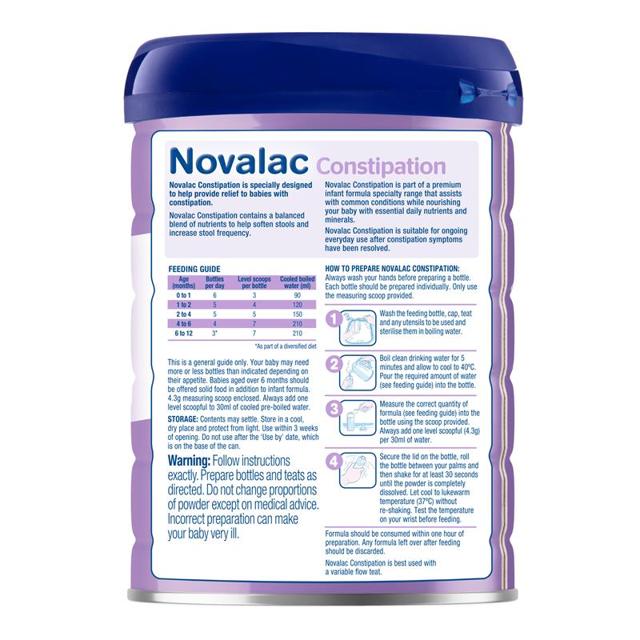 Buy Novalac IT Constipation Formula 0-12 Months 800g online at Chemist ...