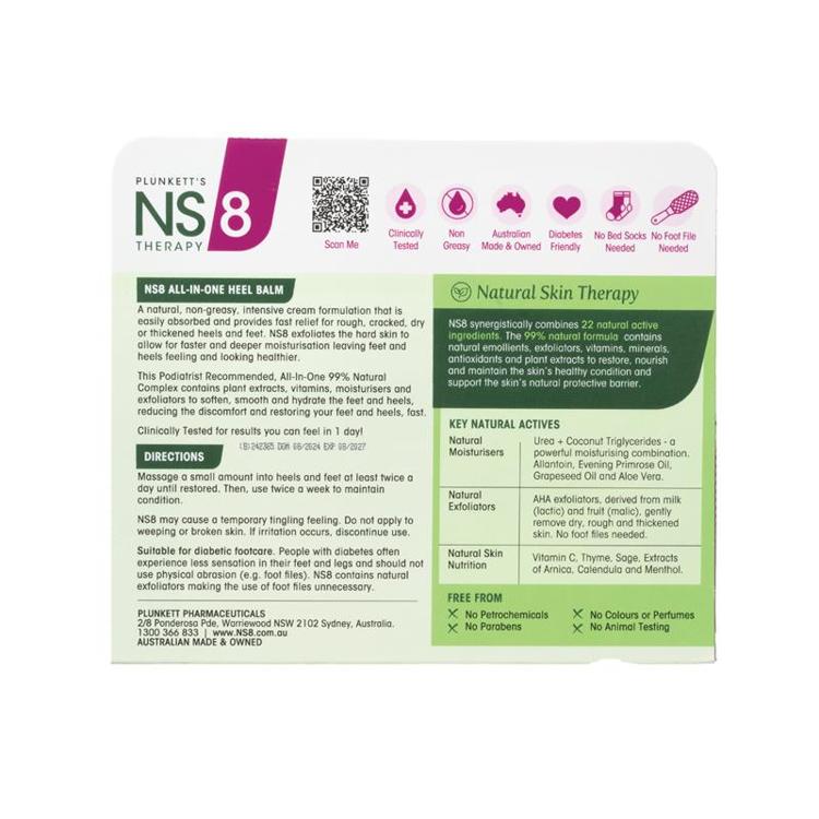 Buy Plunketts NS8 Heel Balm Complex 75g online at Chemist Warehouse